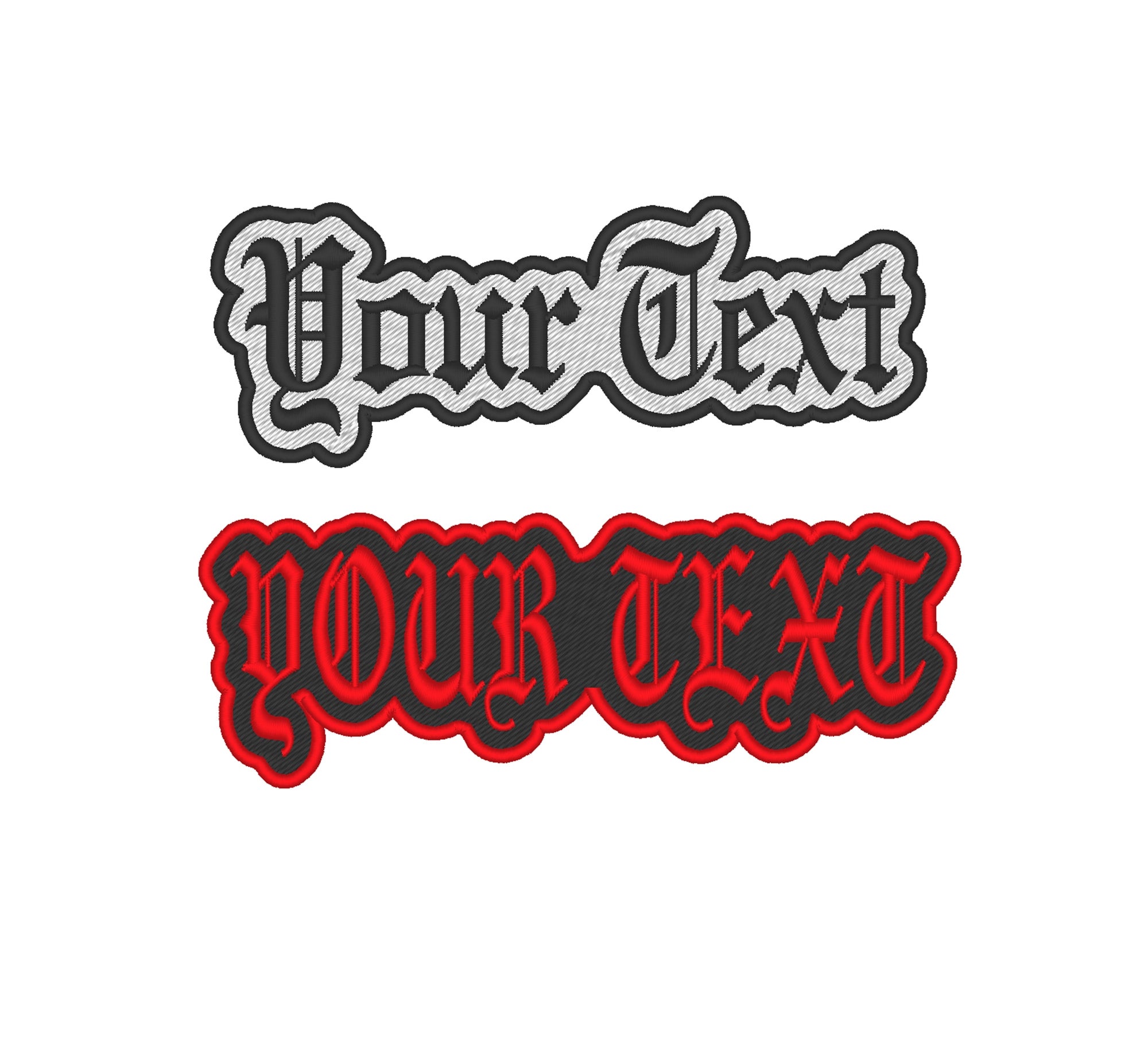 Design Your Own Top And Bottom Straight Rocker Patches